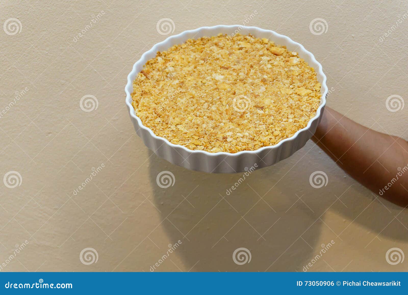 The Circle Dish of Cracker Crust Stock Photo - Image of baked, graham ...