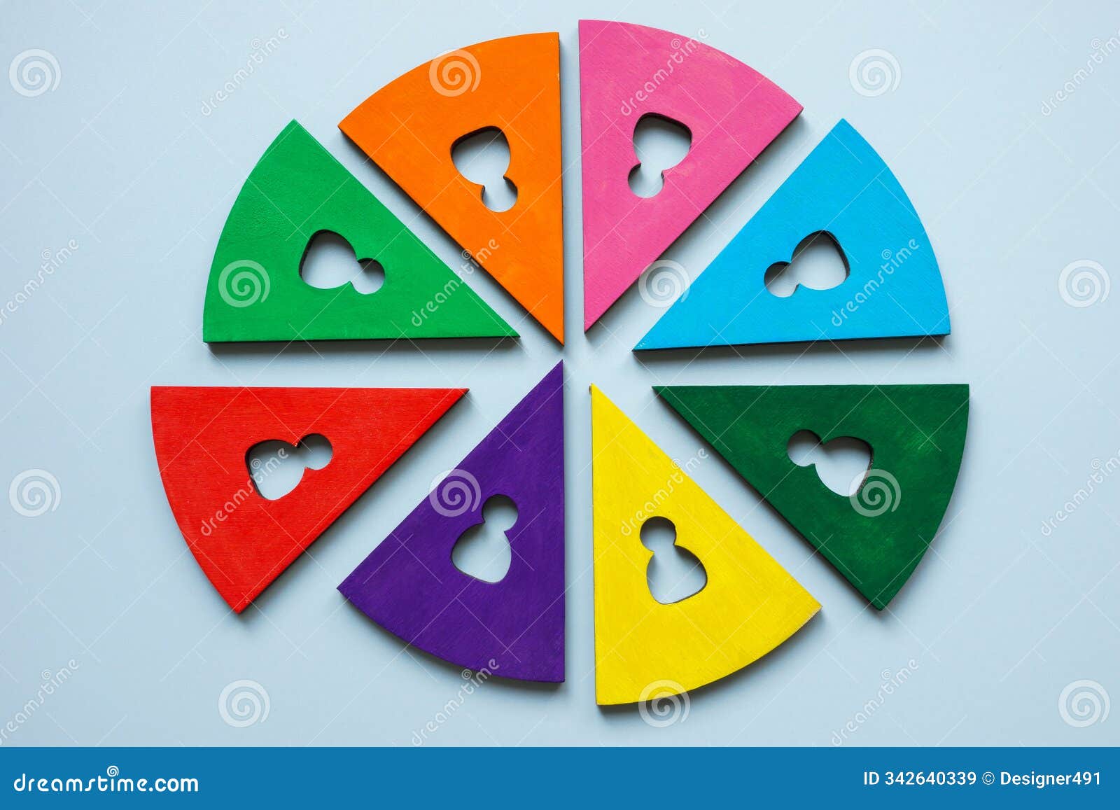 Circle Divided into Colorful Sections with Human Figures As Diversity ...