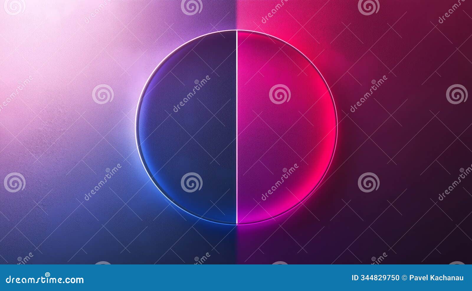 A Circle is Divided in Half by a Ribbon of Color Stock Photo - Image of ...