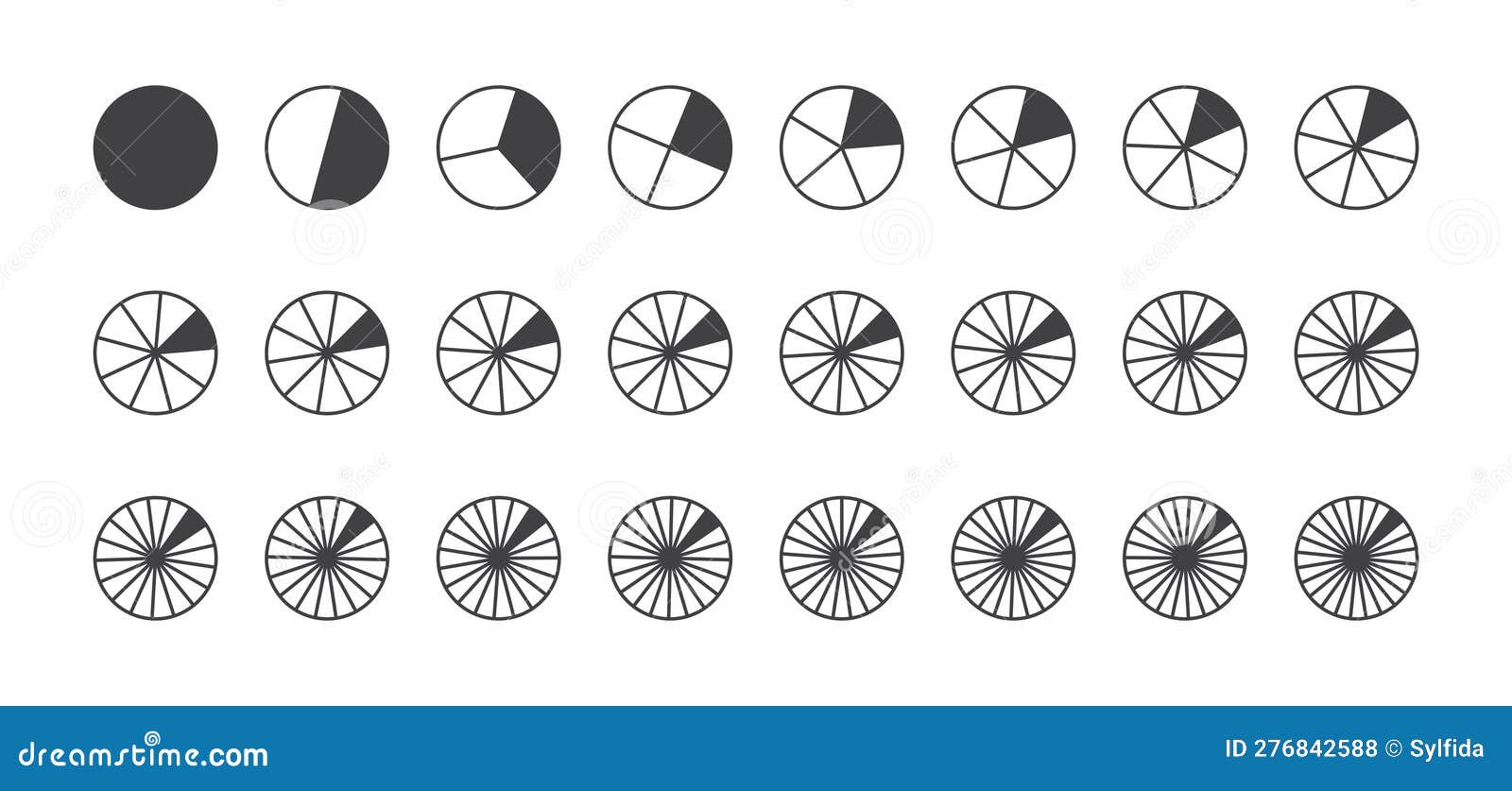 Circle Division Chart, Fraction Pie 24 Slice Vector Icon, Infographic ... Circle Division Chart, Fraction Pie 24 Slice Vector Icon, Infographic ...