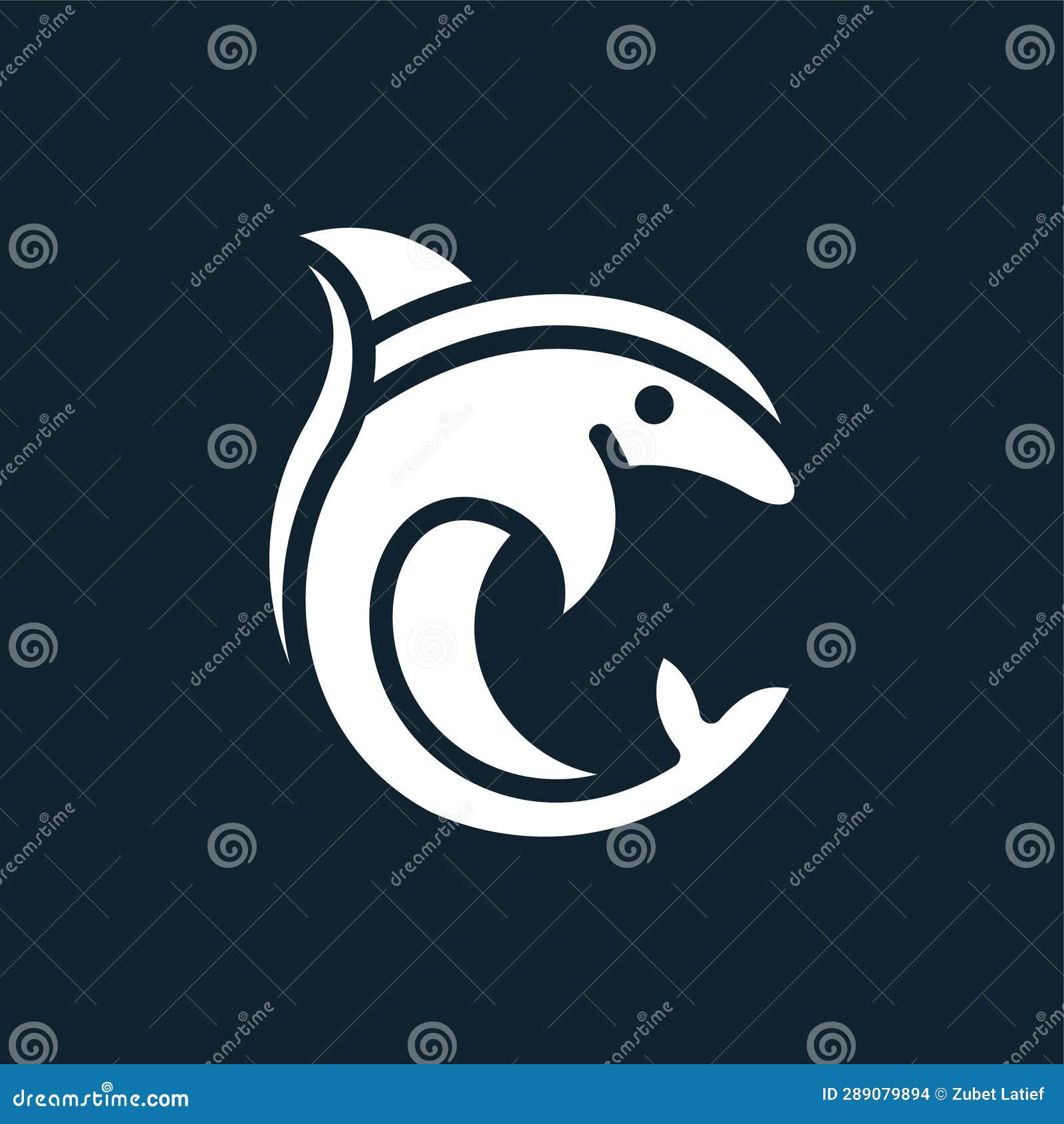 Circle Dolphin Unique Creative Logo Design Stock Vector - Illustration ...