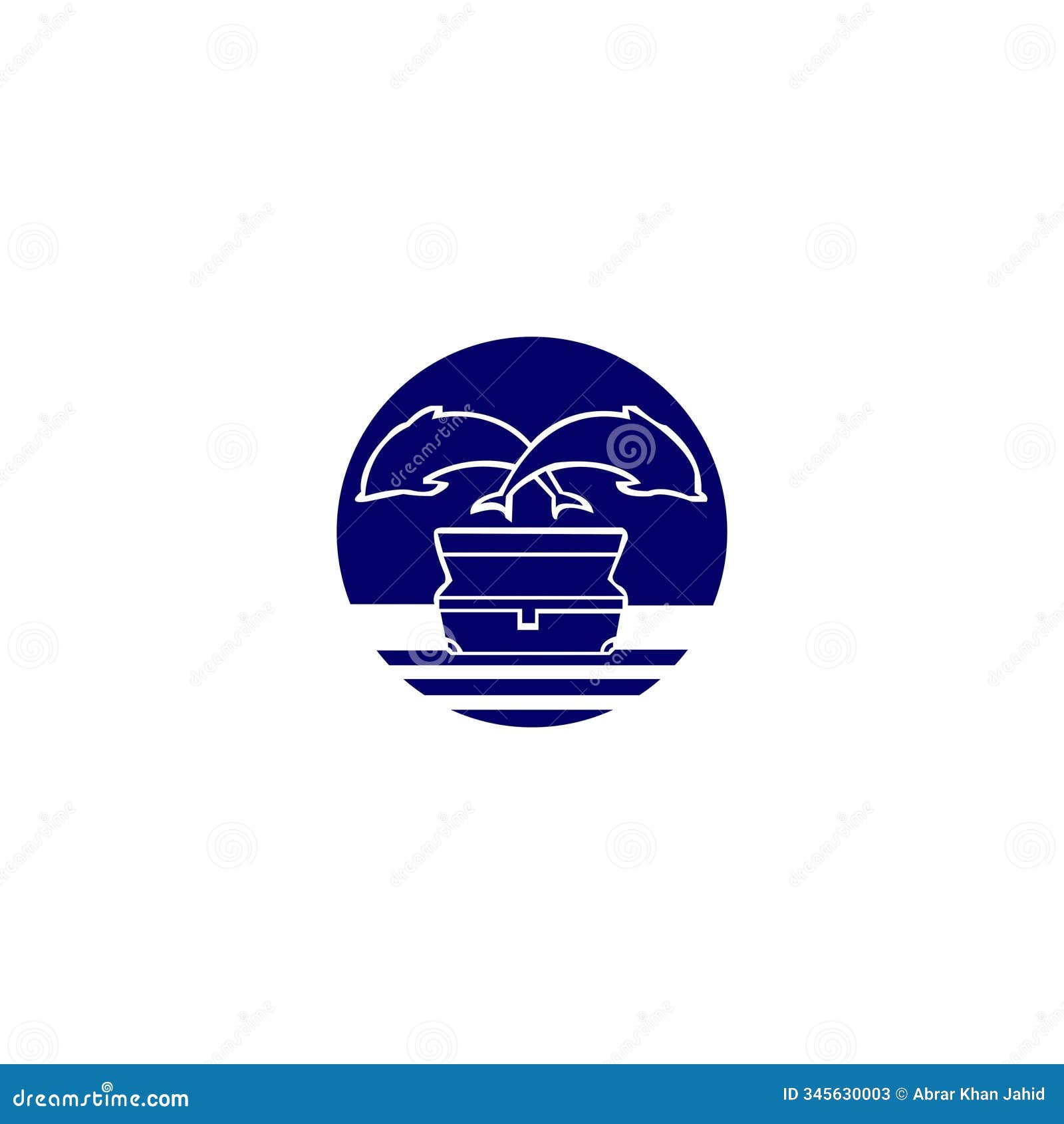 Circle Dolphin Vector Logo Template Stock Illustration - Illustration ...