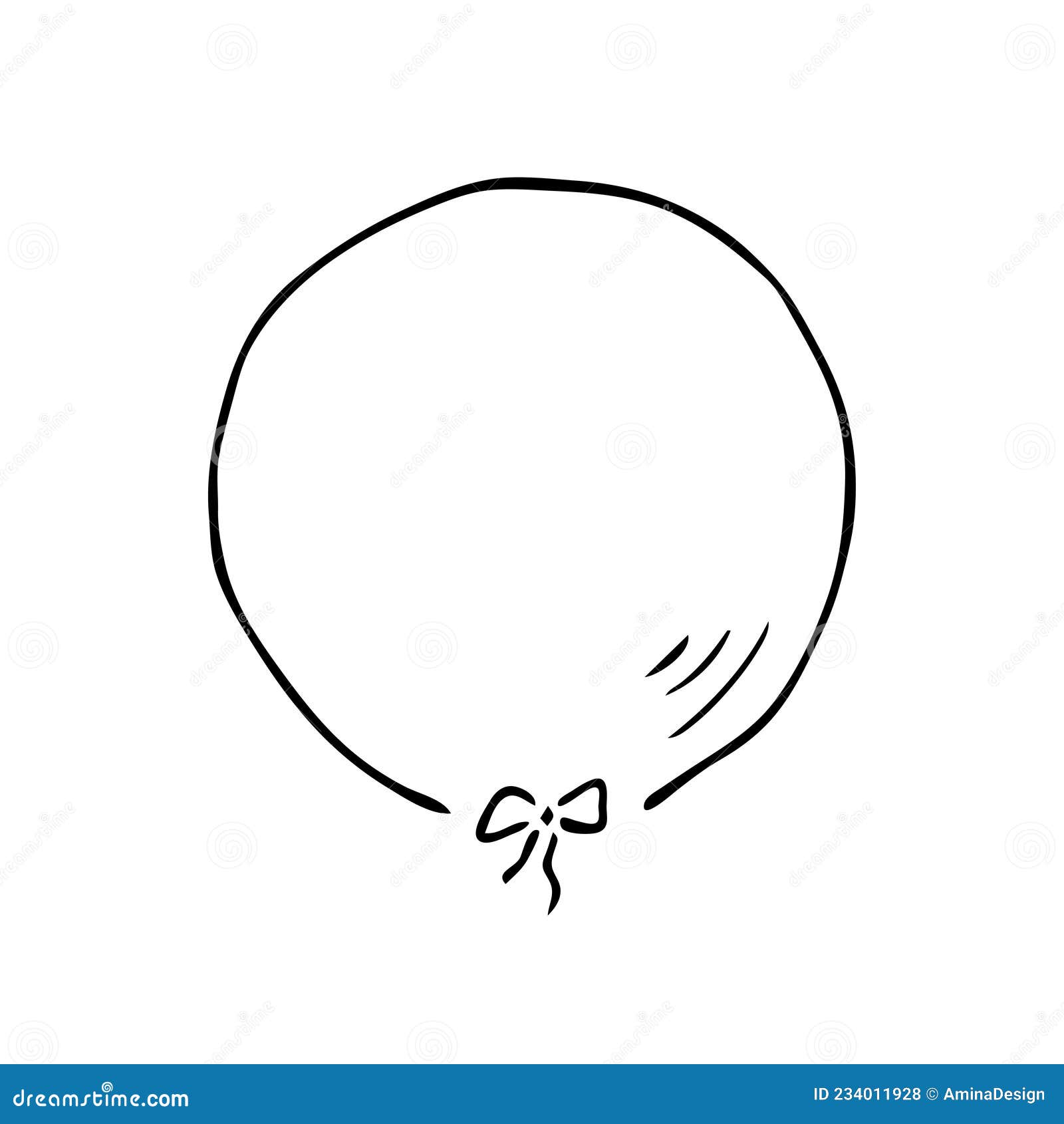 Circle Doodle Frame with Small Bow Stock Vector - Illustration of ...