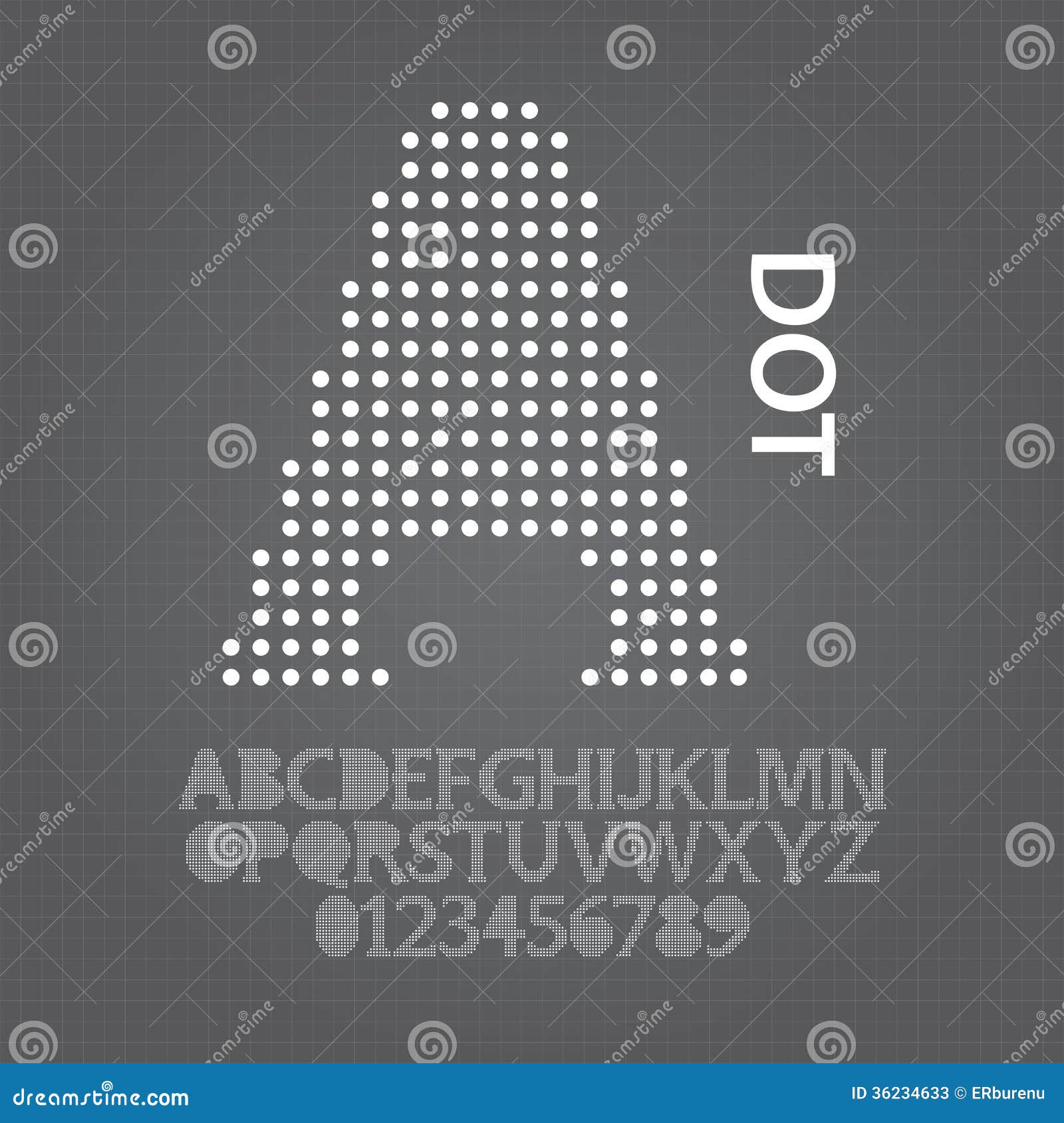 Circle Dot Alphabet and Numbers Vector Stock Vector - Illustration of ...