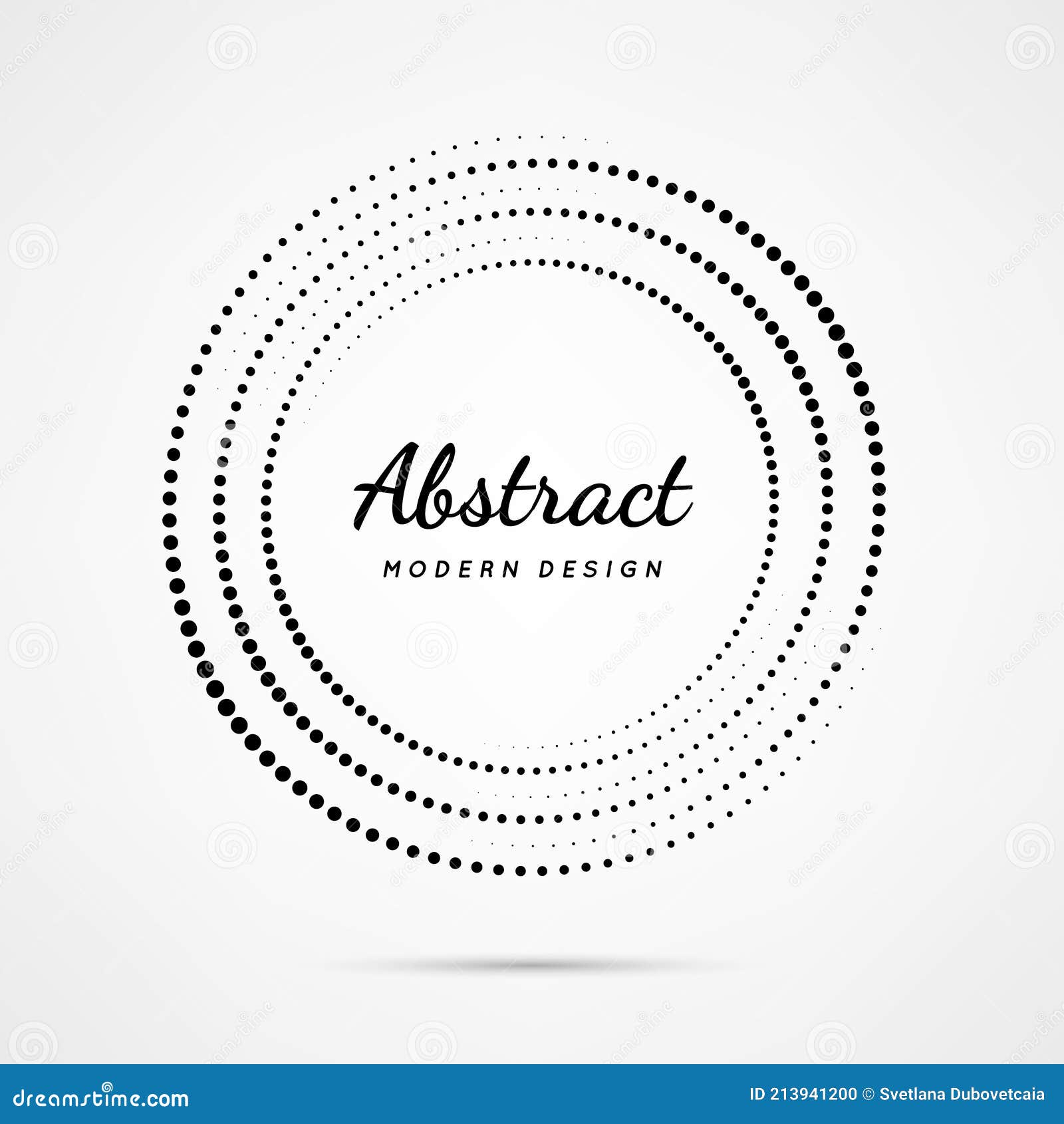 Circle Dot Frame. Circular Border With Effect Halftone. Modern Faded ...