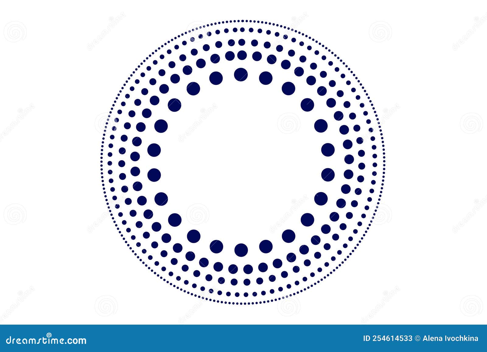 Circle Dot Frame. Point Sphere Boarder. Dotted Geometric Pattern Stock ...