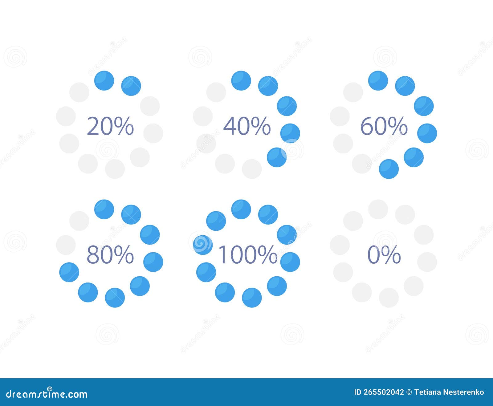 Circle Dot Infographic Chart Design Template Set Stock Vector ...