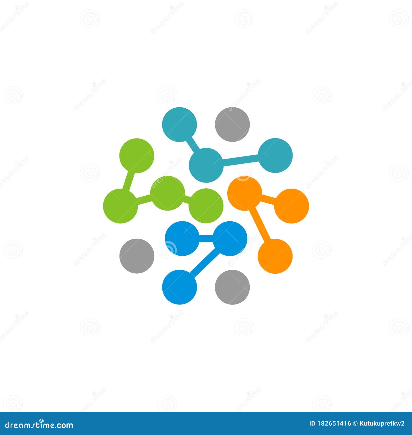 Circle Dot Particle Logo Template Illustration Design. Vector EPS 10 ...