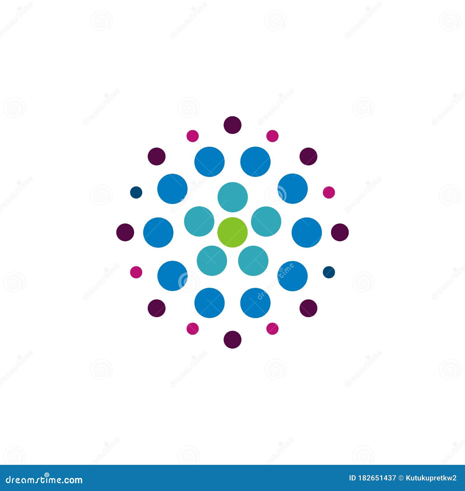 Circle Dot Particle Logo Template Illustration Design. Vector EPS 10 ...