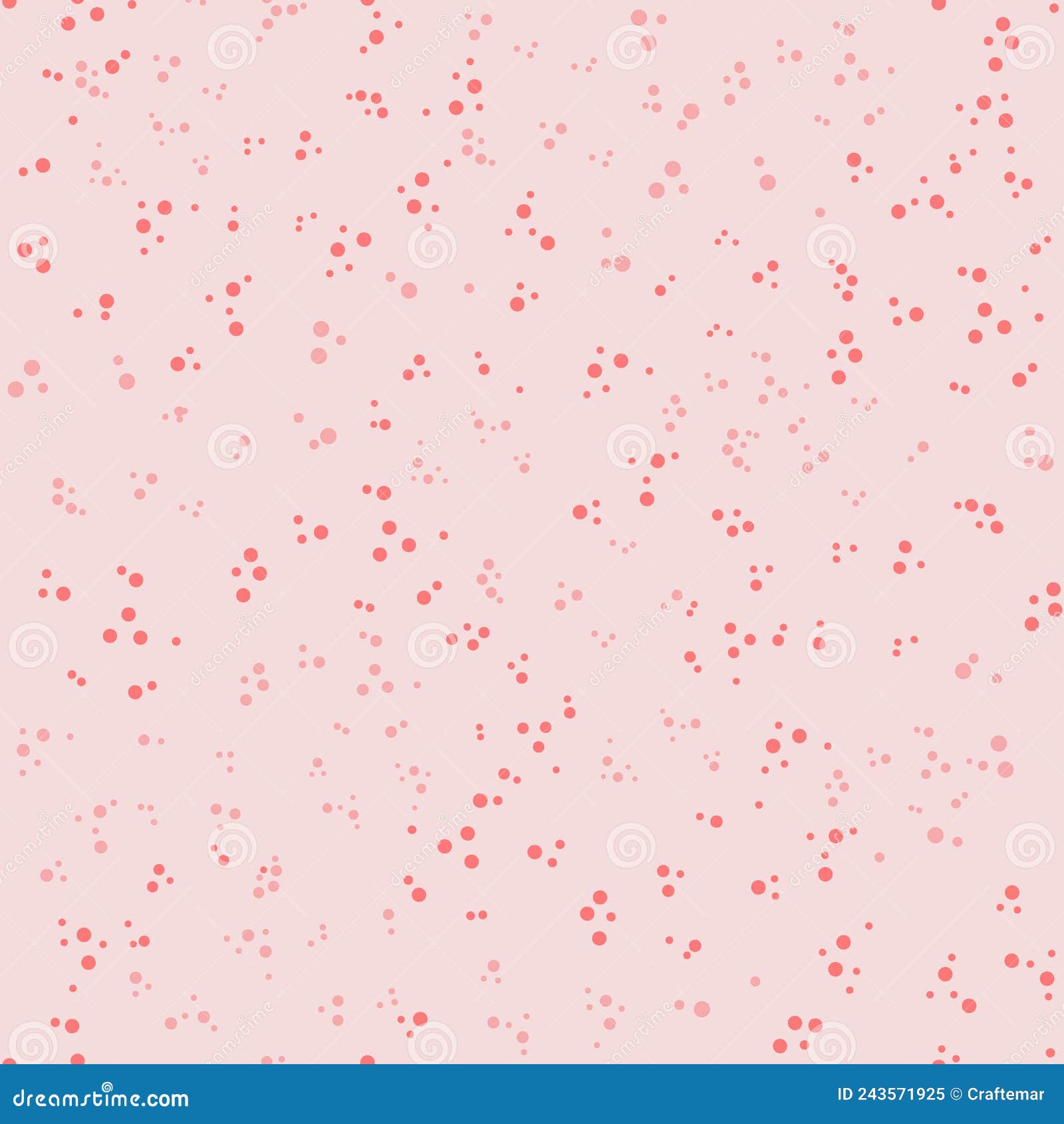 Circle Dots Abstract Seamless Pattern in Baby Pink Color Palette Stock ...