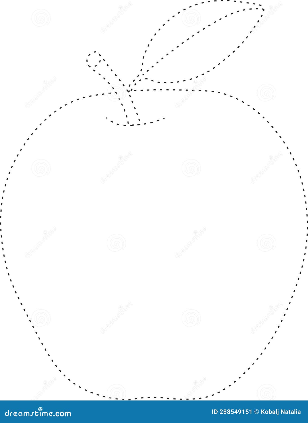 Circle the Dots and Paint the Apple Stock Illustration - Illustration ...