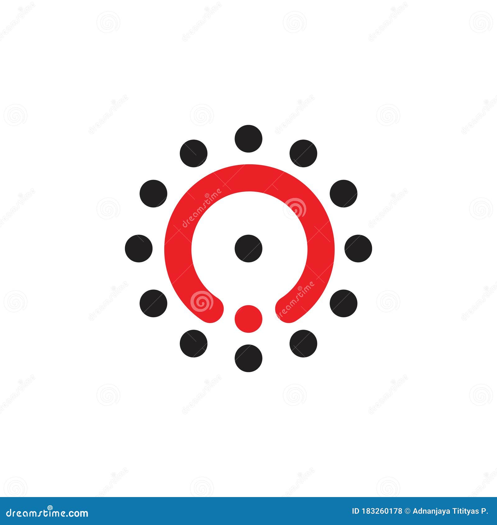 Circle Dots Power Button Brand Logo Vector Stock Vector - Illustration ...