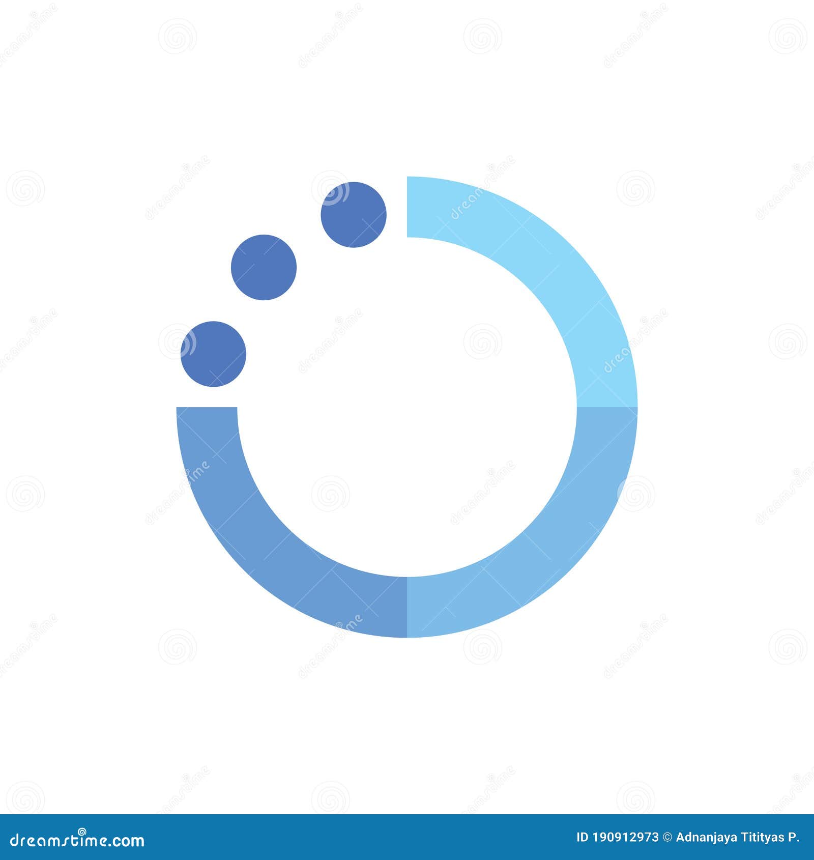 Circle Dots Process Symbol Vector Stock Vector - Illustration of icon ...