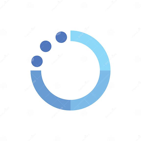 Circle Dots Process Symbol Vector Stock Vector - Illustration of icon ...