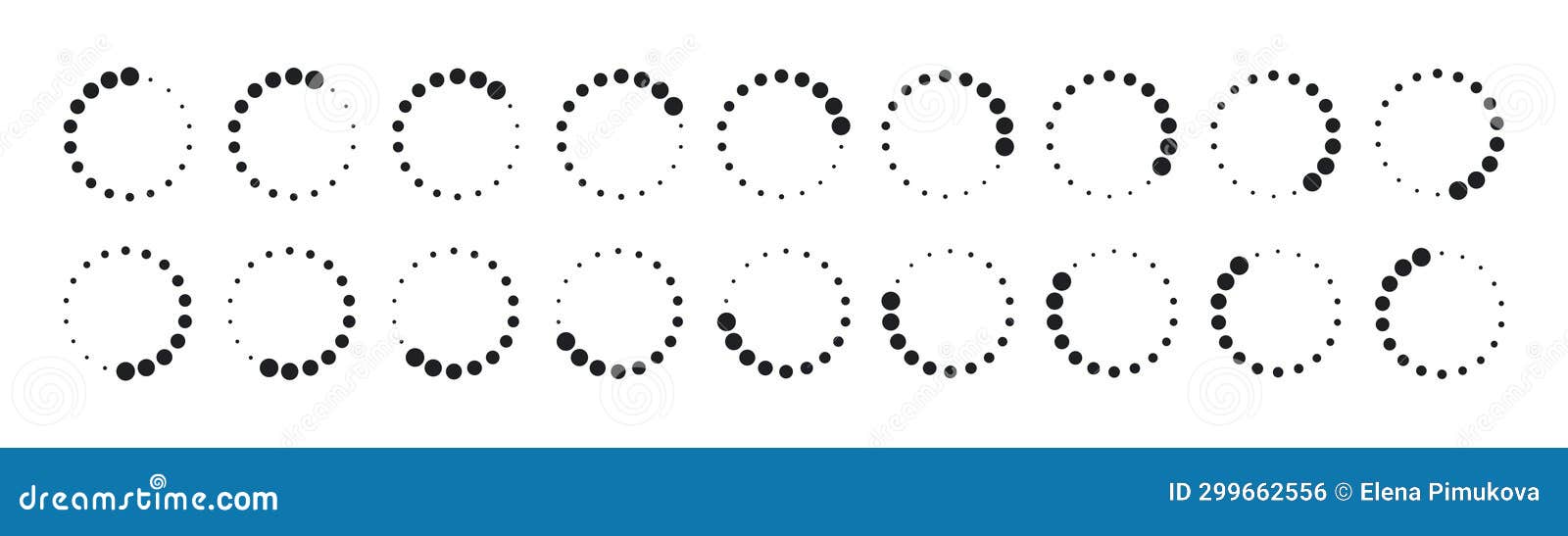 Circle Dotted Loading Icon. Round Throbber Icon. Progress Loader ...