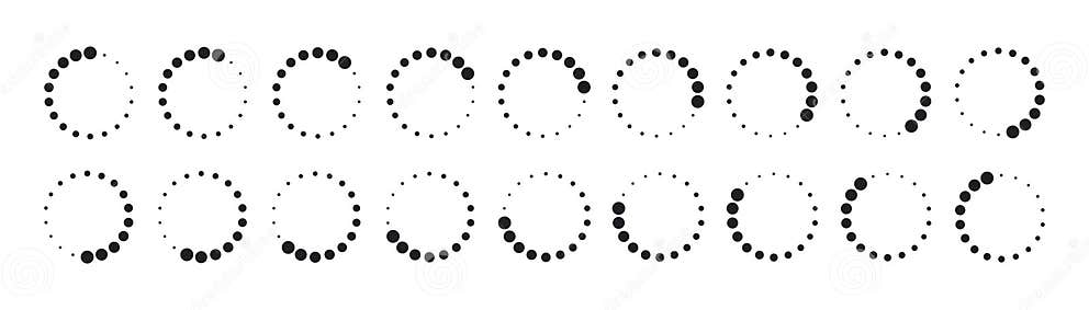 Circle Dotted Loading Icon. Round Throbber Icon. Progress Loader ...