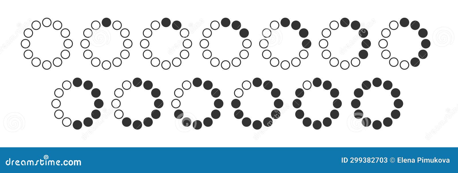 Circle Dotted Loading Icon. Throbber Icon. Progress Round Loader ...