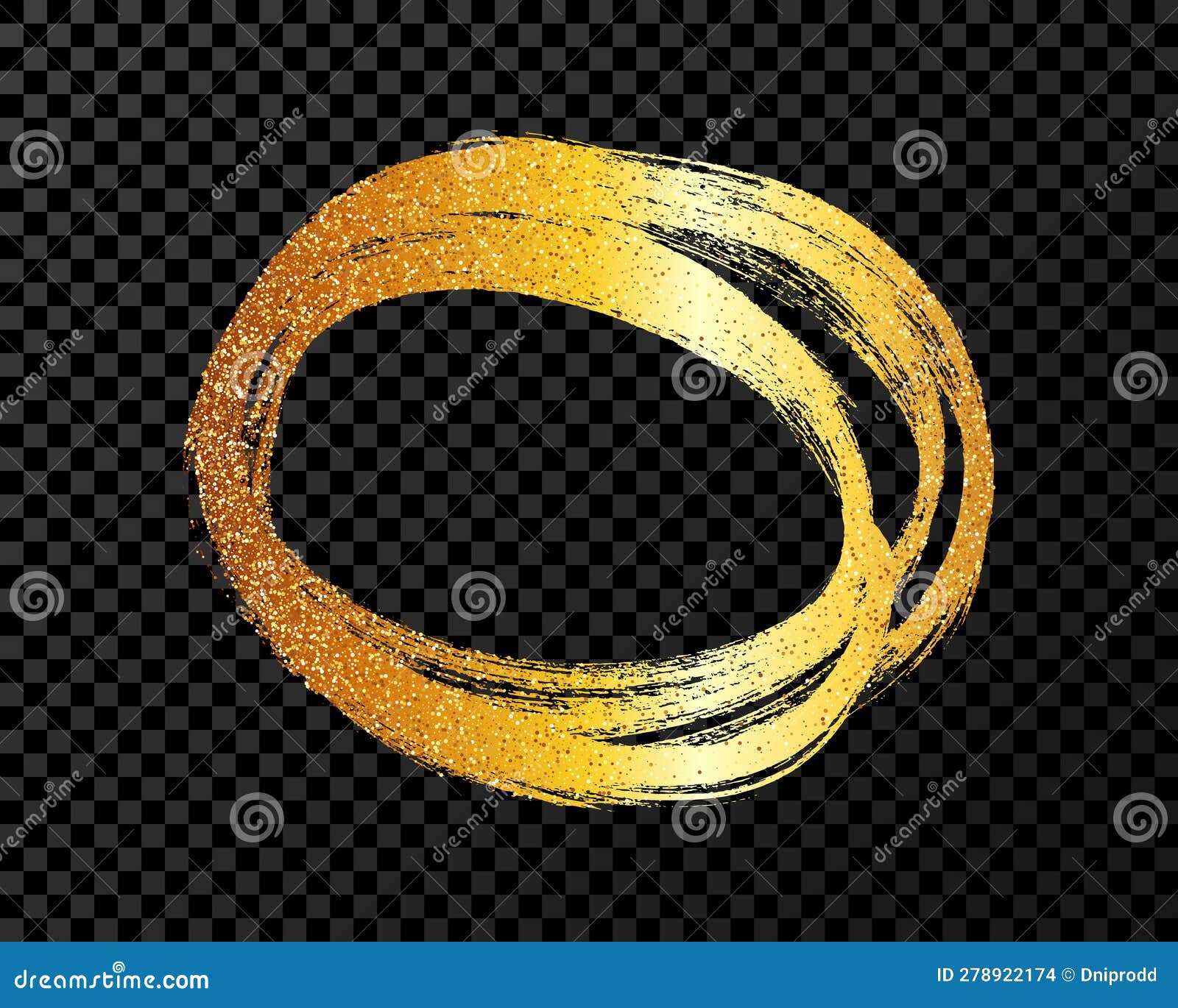 Circle Drawn with a Gold Marker Stock Vector - Illustration of ring ...