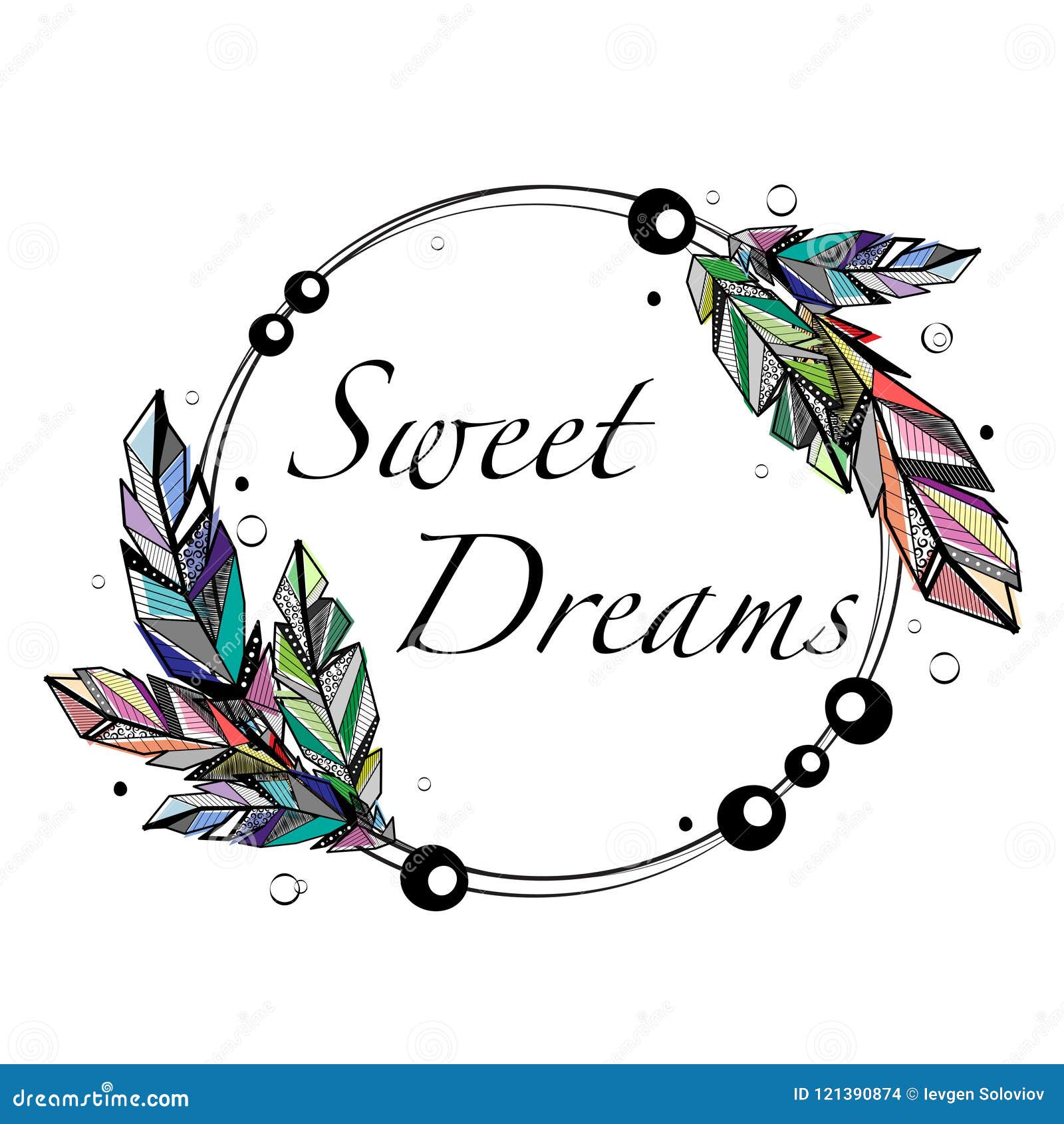 Circle dreams frame stock vector. Illustration of grunge - 121390874