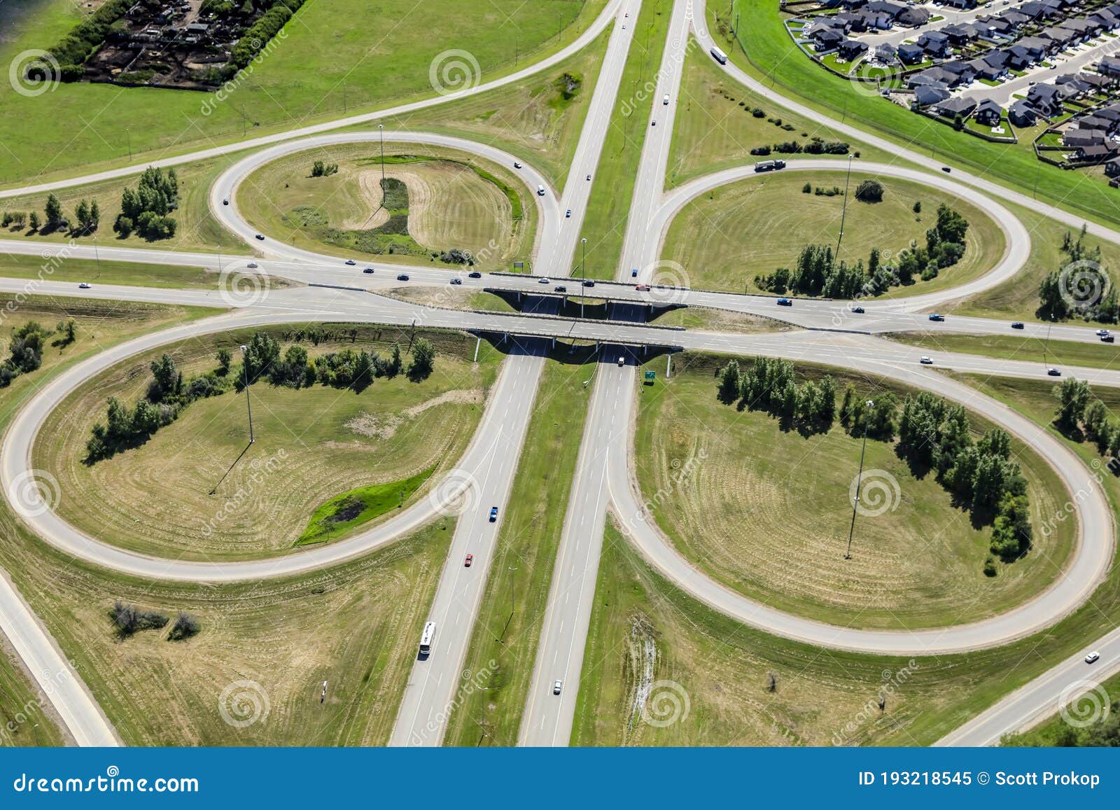 Circle Drive & Highway 16 Aerial Stock Image - Image of clear, circle ...