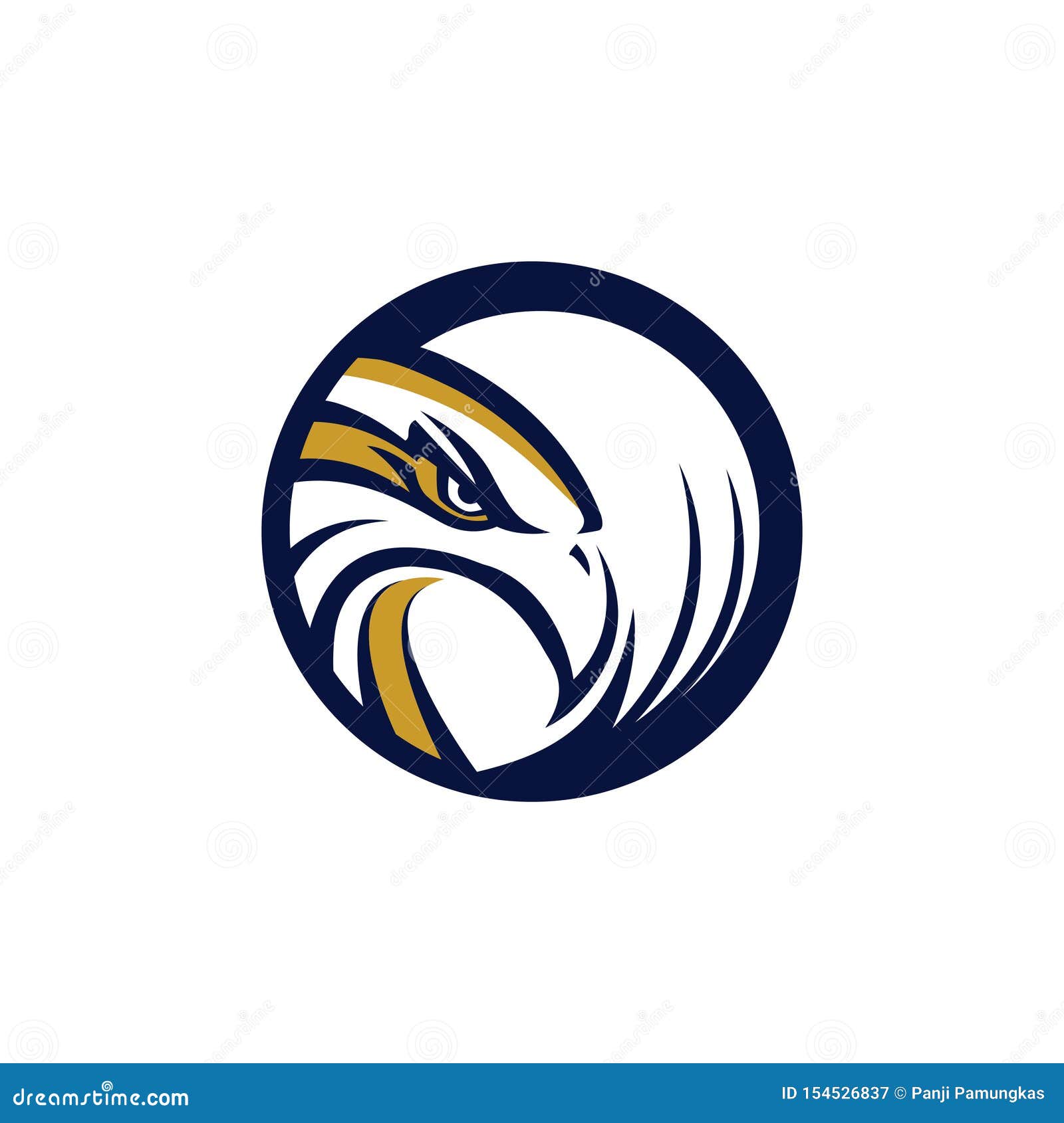 Circle Eagle Hawk Logo Symbol Stock Illustration - Illustration of ...