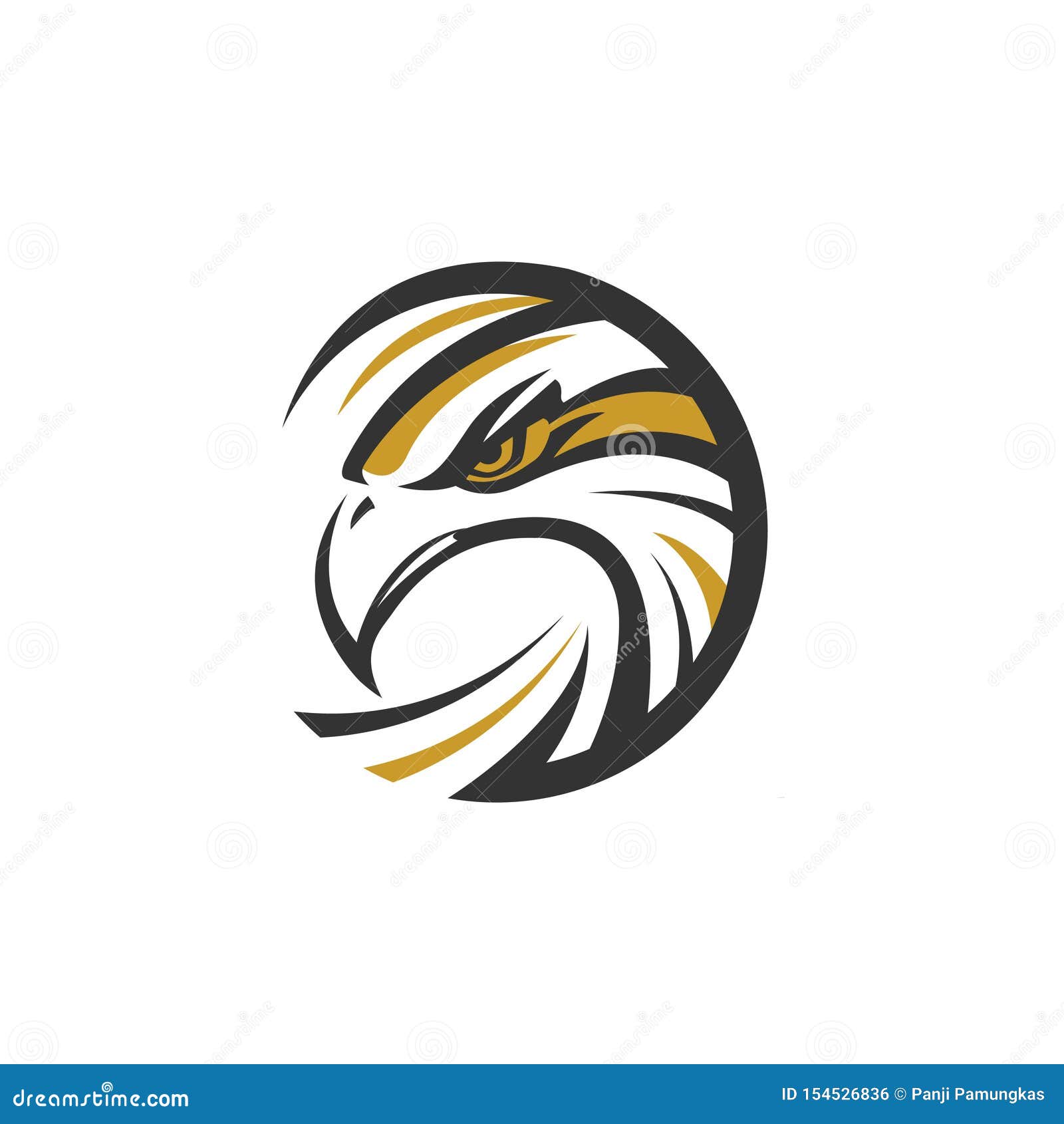 Circle Eagle Heads Logo Image . Aero Eagle Logo . Aircraft Eagle Logo Icon . Linear Flying ...