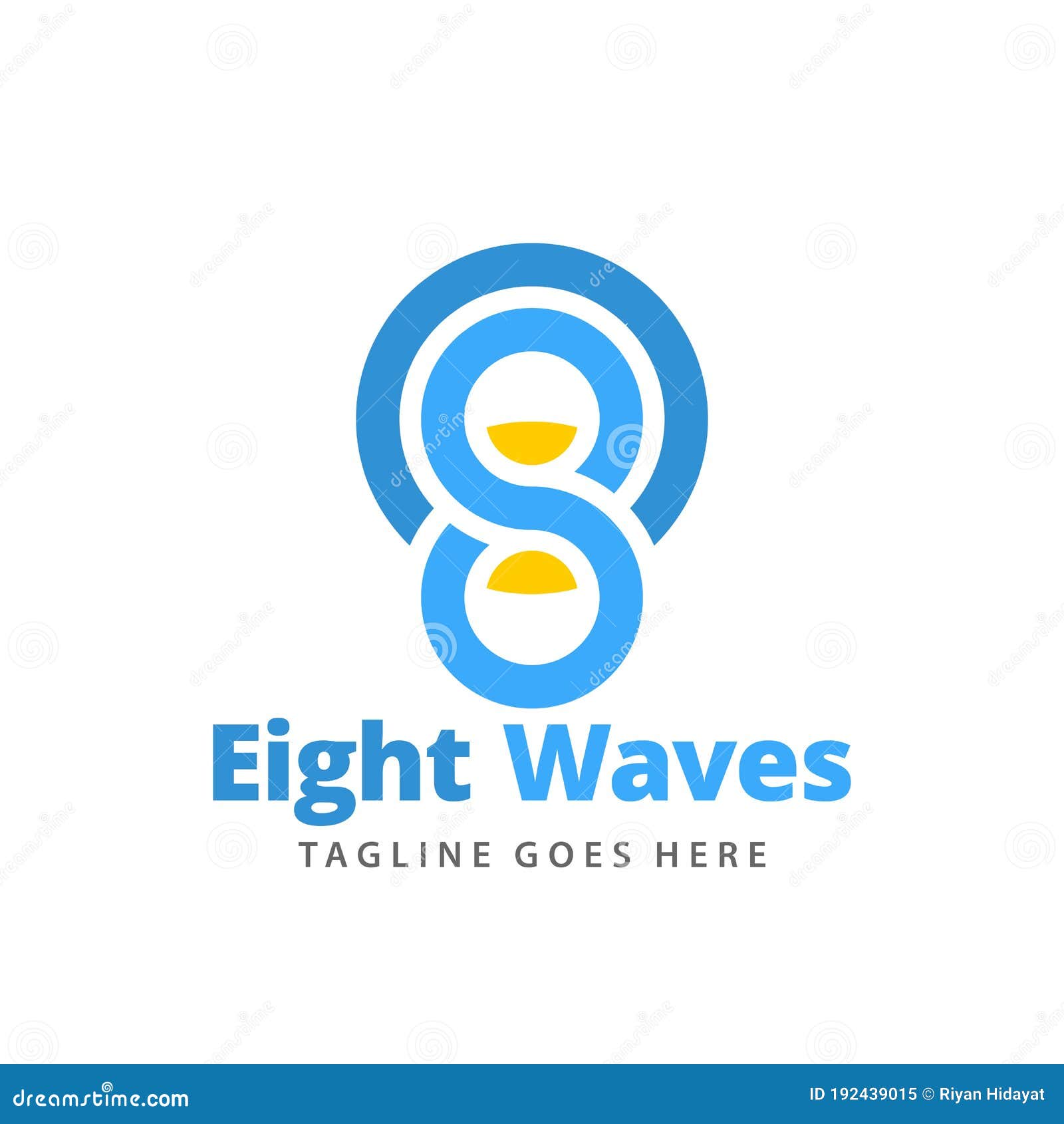 Circle Eight Infinity Waves Logos Design Vector Illustration Template ...