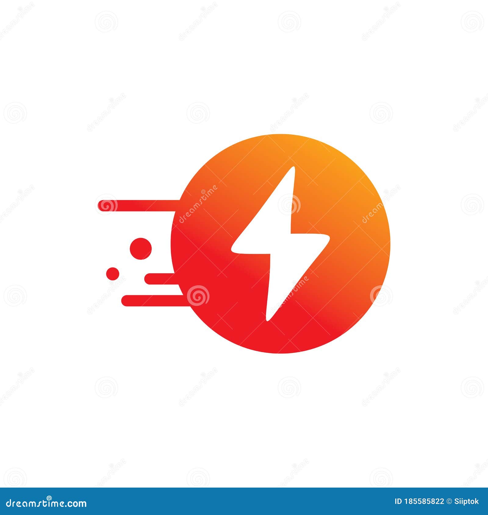 Circle Lightning Energy Motion Logo Design Stock Illustration ...