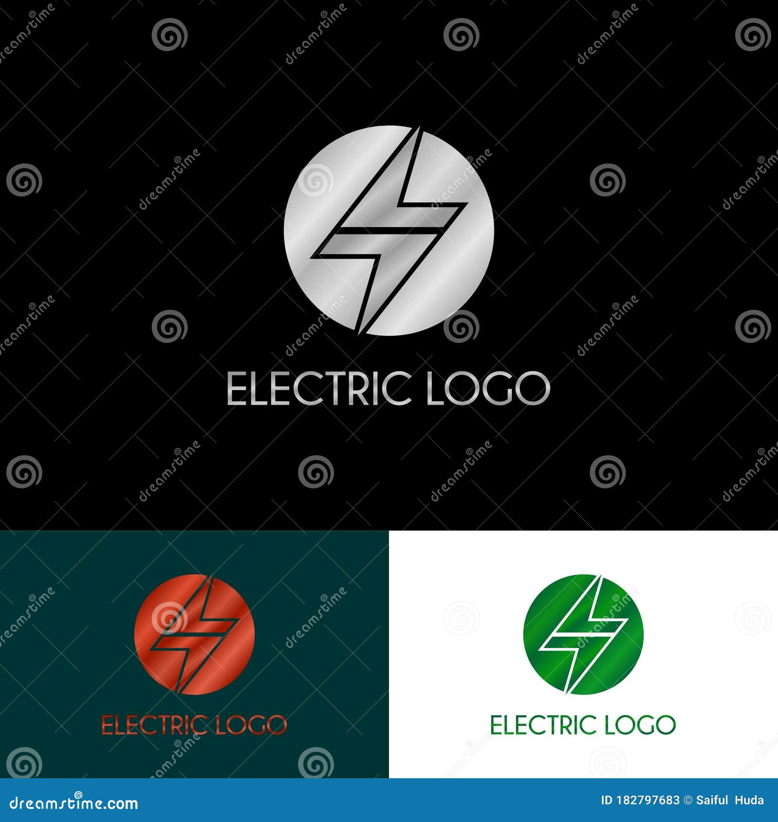 Circle Electric Simple Logo Icon Design Vector. Stock Vector ...