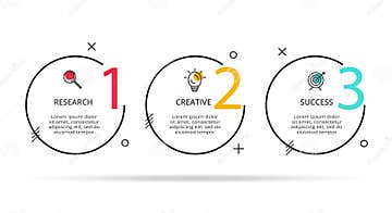 Circle Elements of Graph, Diagram with 3 Steps, Options, Parts or ...