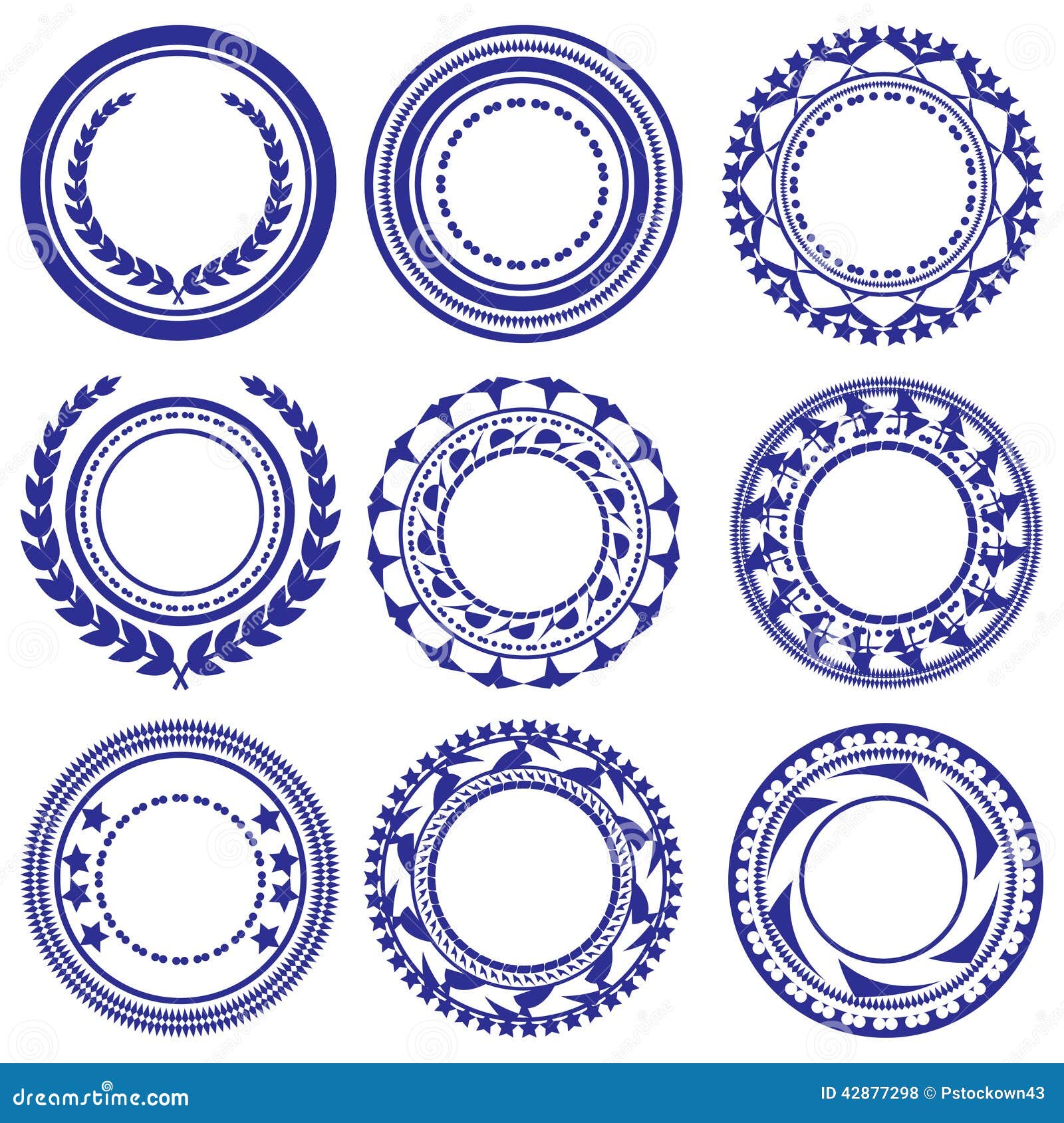 Circle Elements Pattern stock vector. Illustration of empty - 42877298