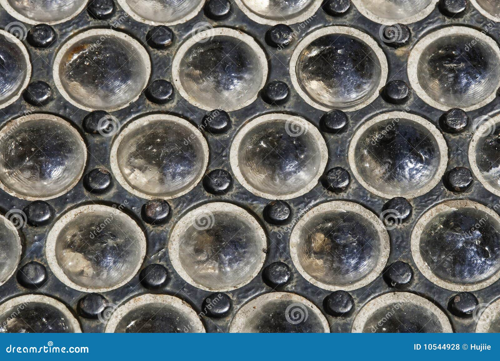 Circle Embedded Metal Walkway Stock Photo - Image of texture, structure ...