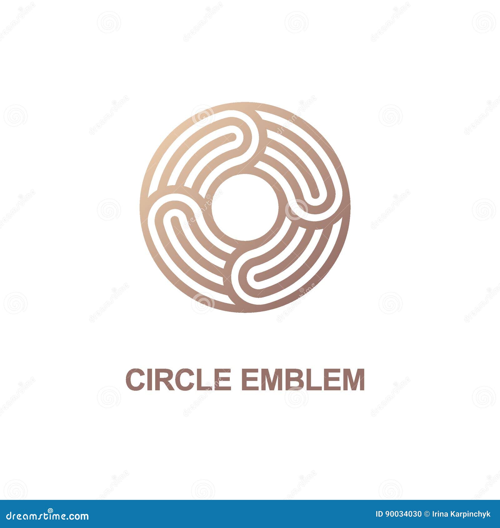 Circle Emblem. Vector Logo Template Stock Vector - Illustration of ...