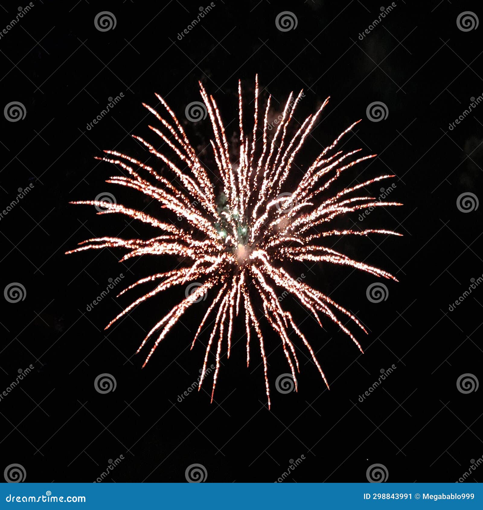 Circle Explosion of Real Fireworks on Black Background for Overlay ...