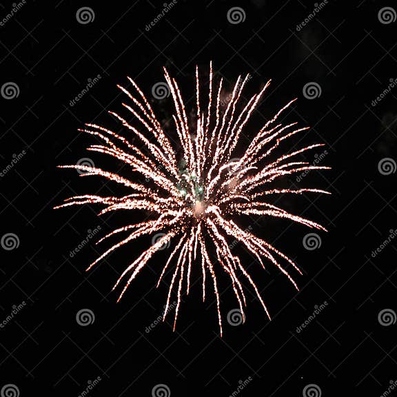 Circle Explosion of Real Fireworks on Black Background for Overlay ...