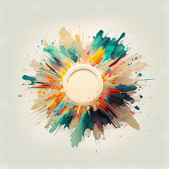 Circle Explosion with Soft Color Stock Illustration - Illustration of ...