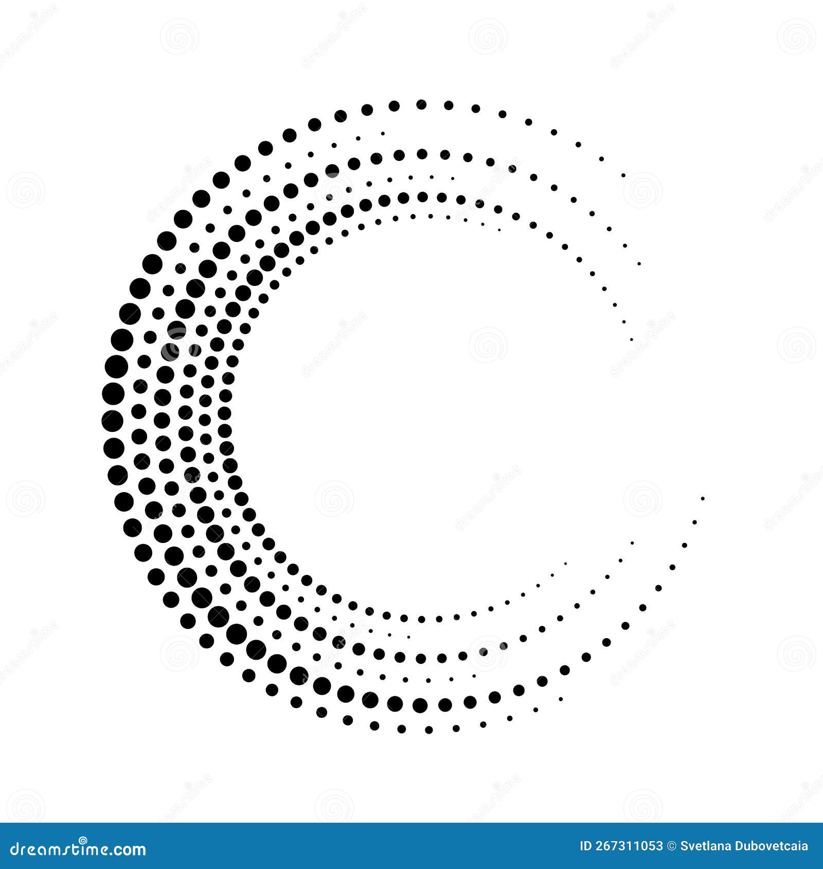 Circle Fading Boarder. Black Circular Border with Effect Halftone. Abstract Dot Fade Frames ...