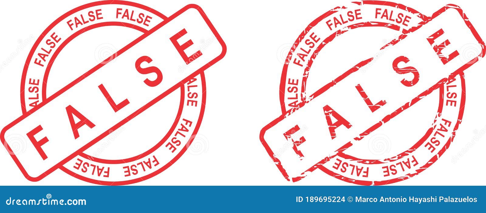 Circle False Text Red Stamp Sticker Set Collection Stock Vector ...