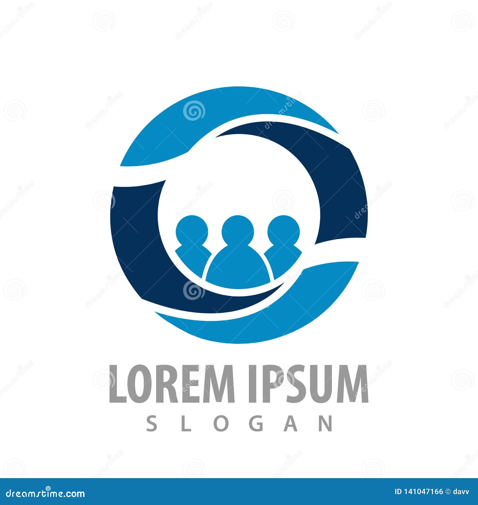 Circle Family People Logo Concept Design. Symbol Graphic Template ...