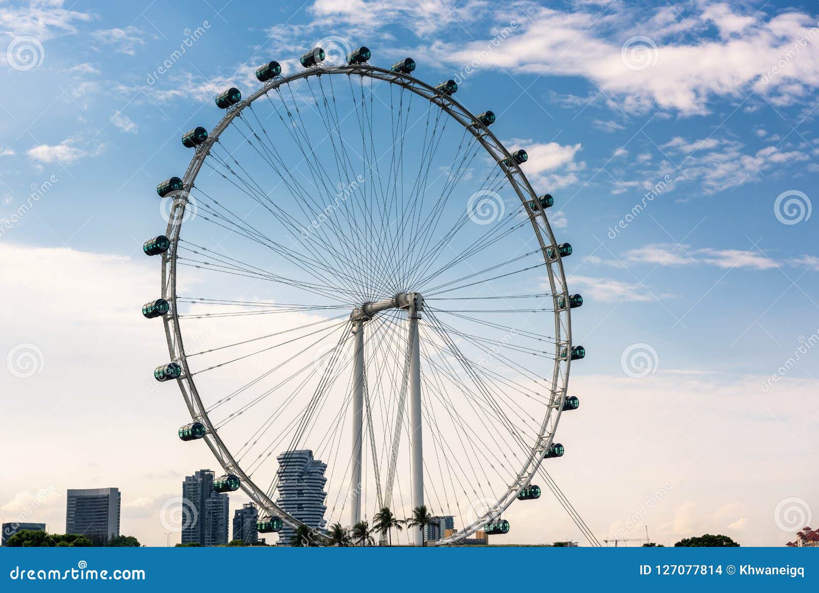 Circle of ferris wheel stock photo. Image of blue, wheel - 127077814