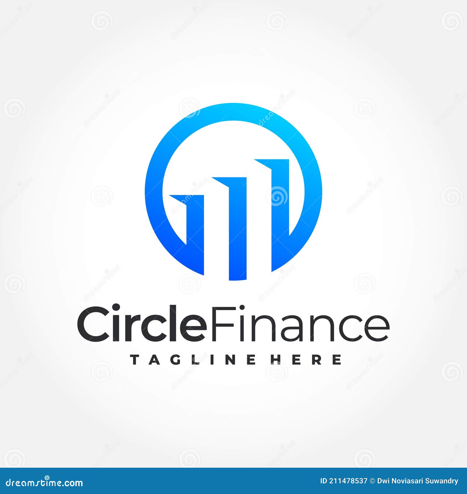 Circle Finance Logo, Business Chart Bar Circle Logo Stock Vector ...