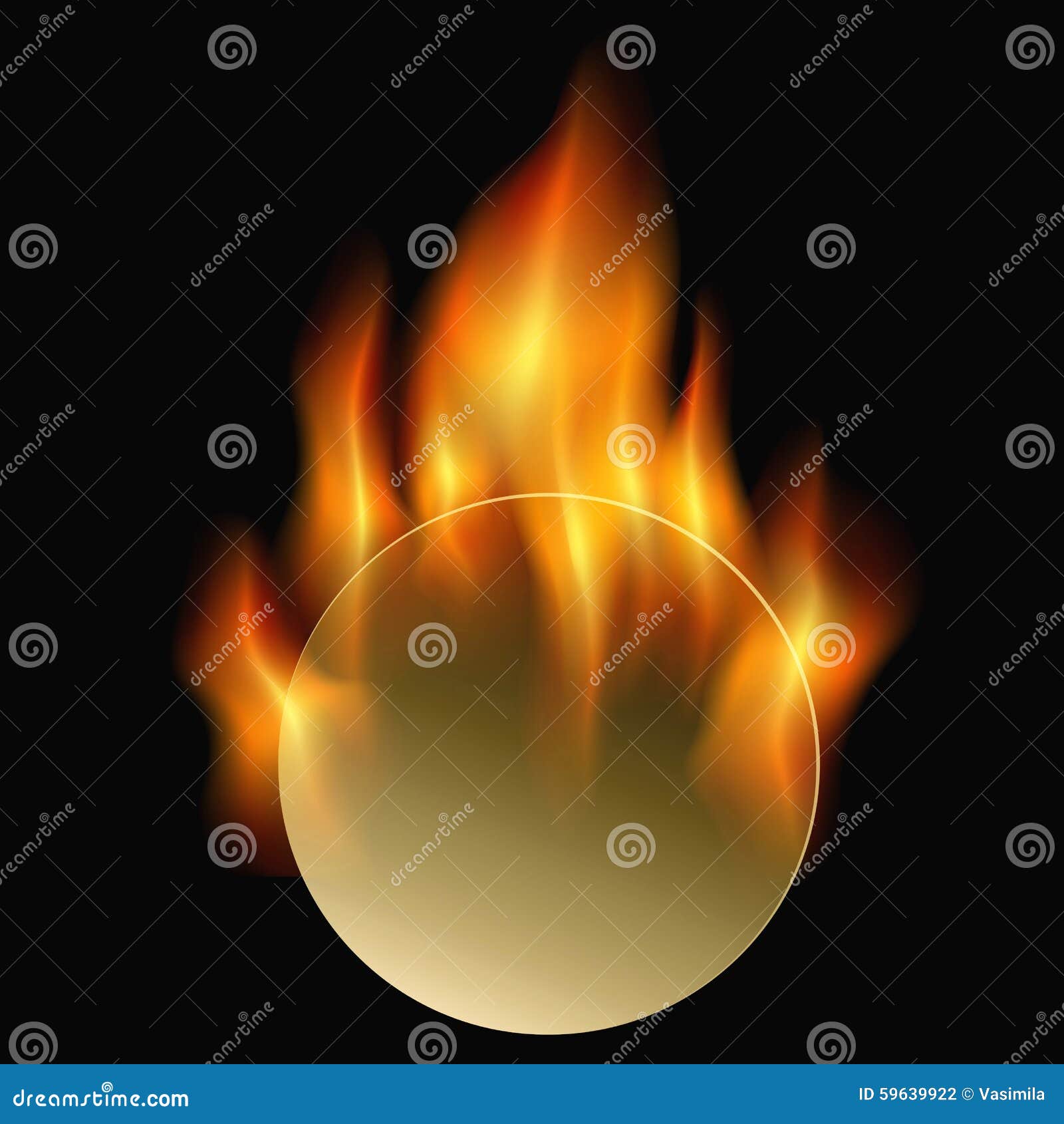 Circle of fire stock vector. Illustration of blaze, design - 59639922