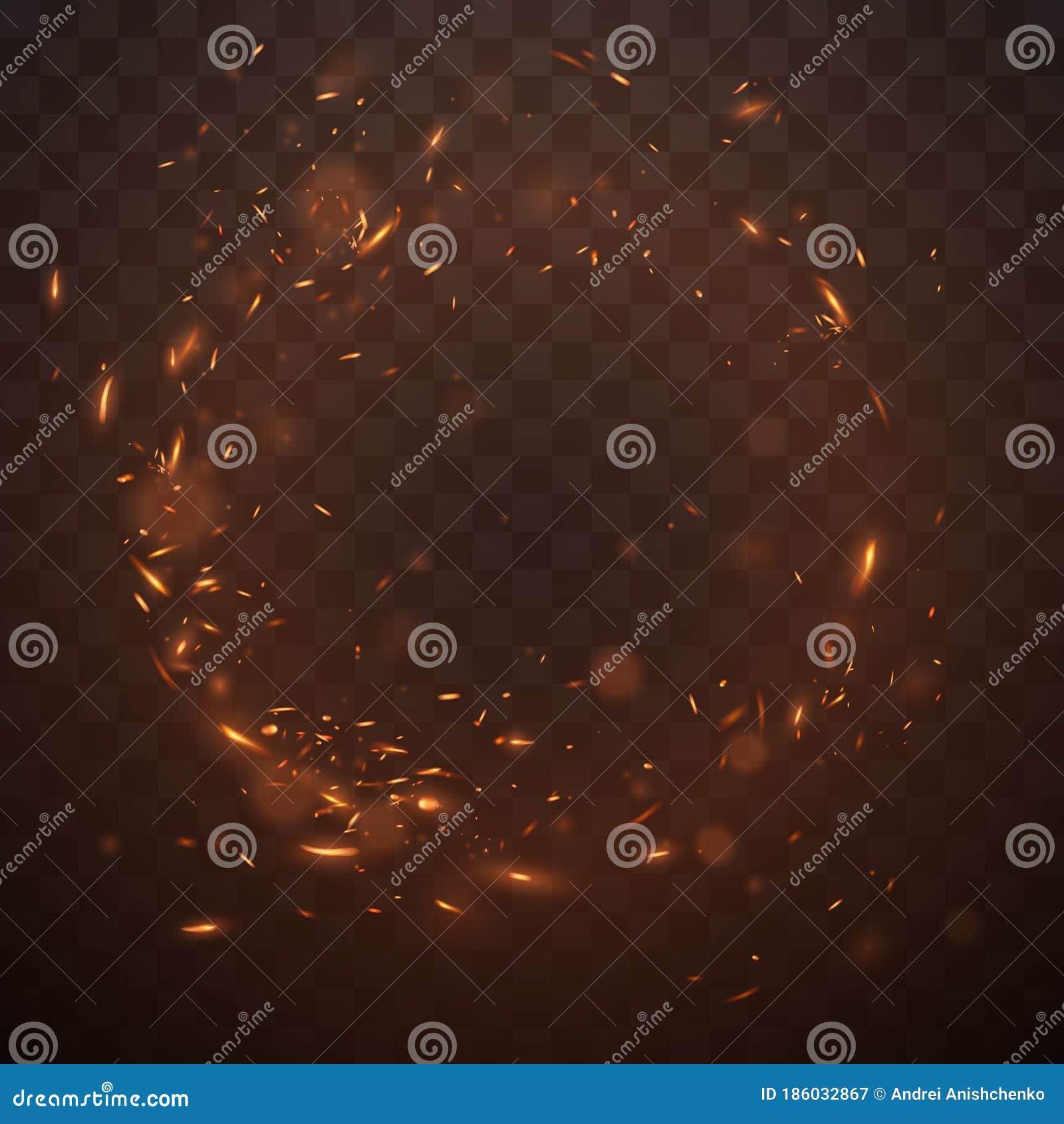 Fire Sparks On Dark Backdrop. Glowing Particles Flying Up. Realistic ... Fire Sparks On Dark Backdrop. Glowing Particles Flying Up. Realistic ...