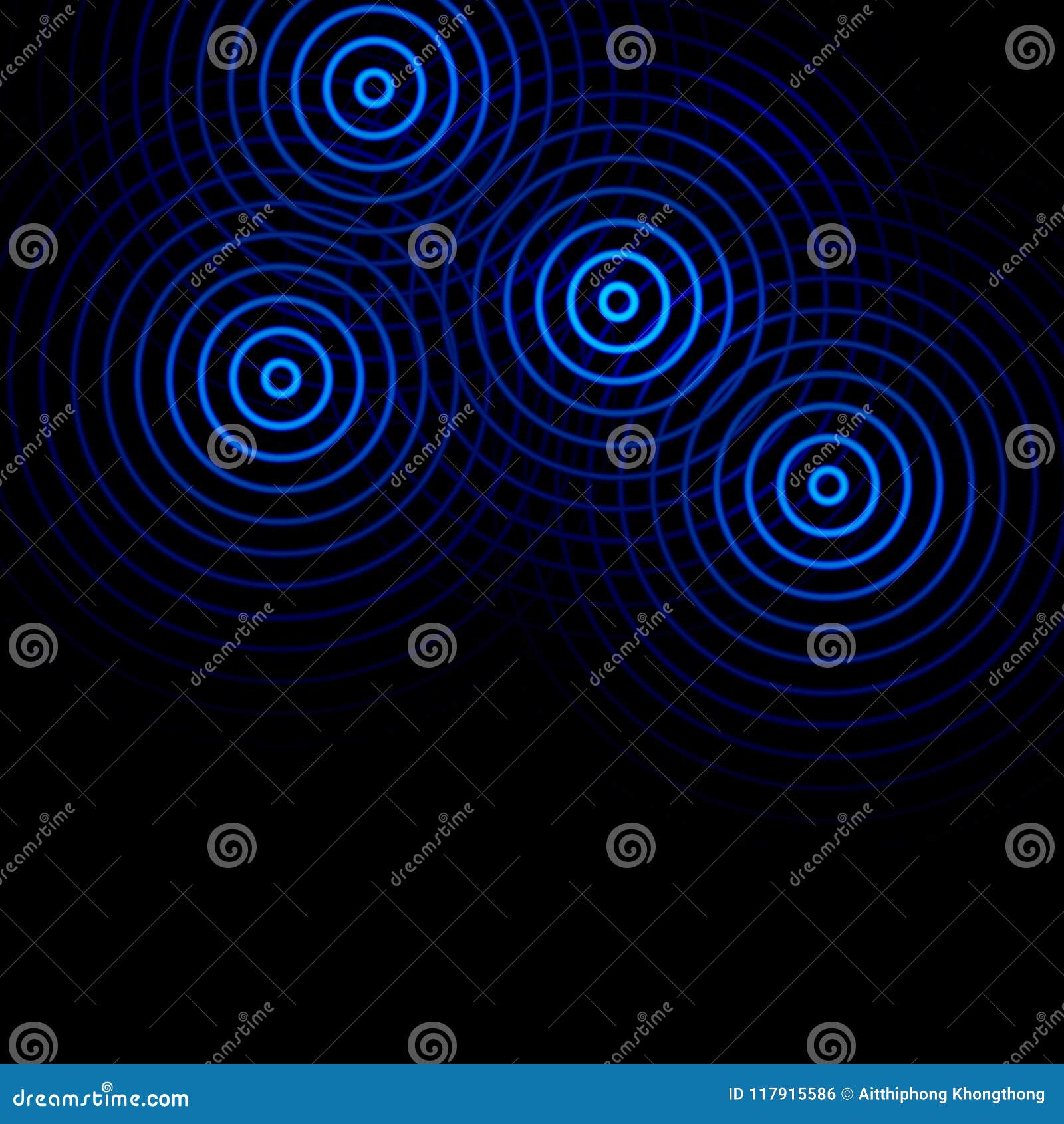 Circle Fireworks Dark Blue, Abstract Background Stock Illustration ...