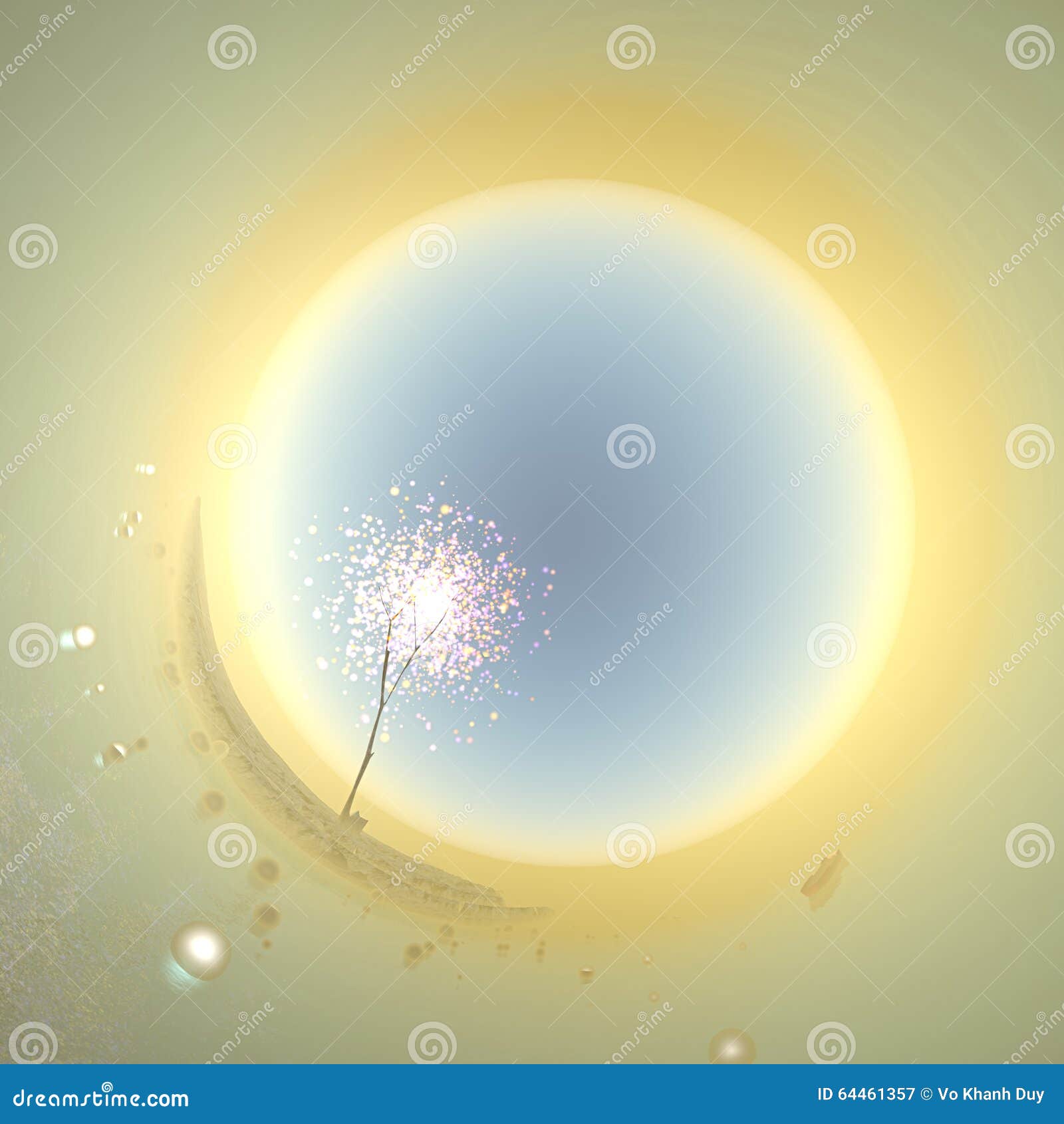 Circle and fireworks. stock illustration. Illustration of sphere - 64461357