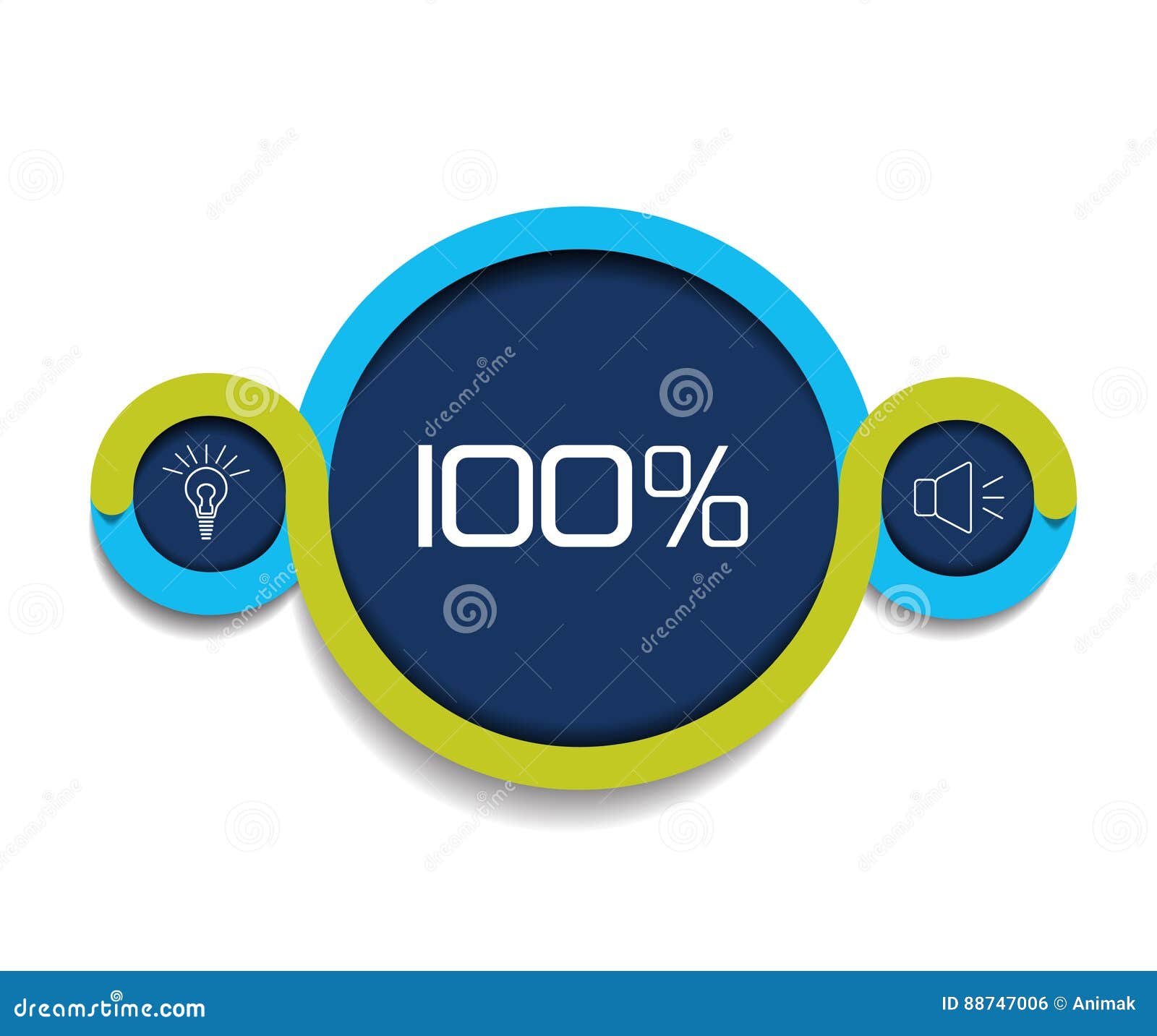 Circle First, Second And Third Diagram, Scheme, Chart. 3 Template For ...