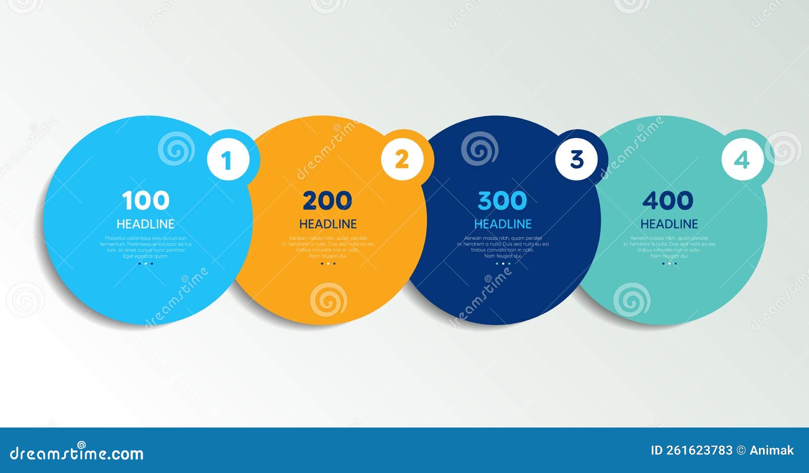 Circle First, Second,third and Fourth Diagram, Scheme, Chart. 4 ...