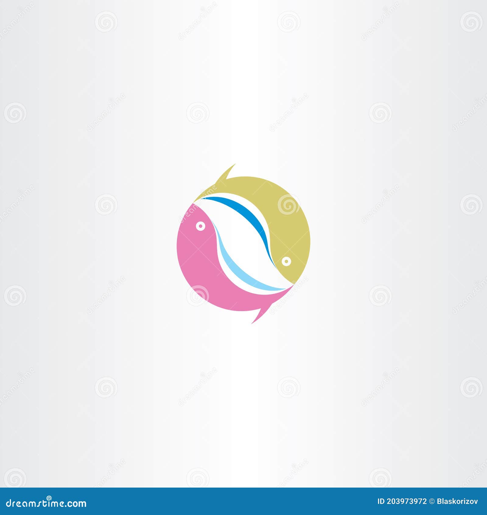 Circle Fish Logo Symbol Icon Sign Vector Design Stock Vector ...