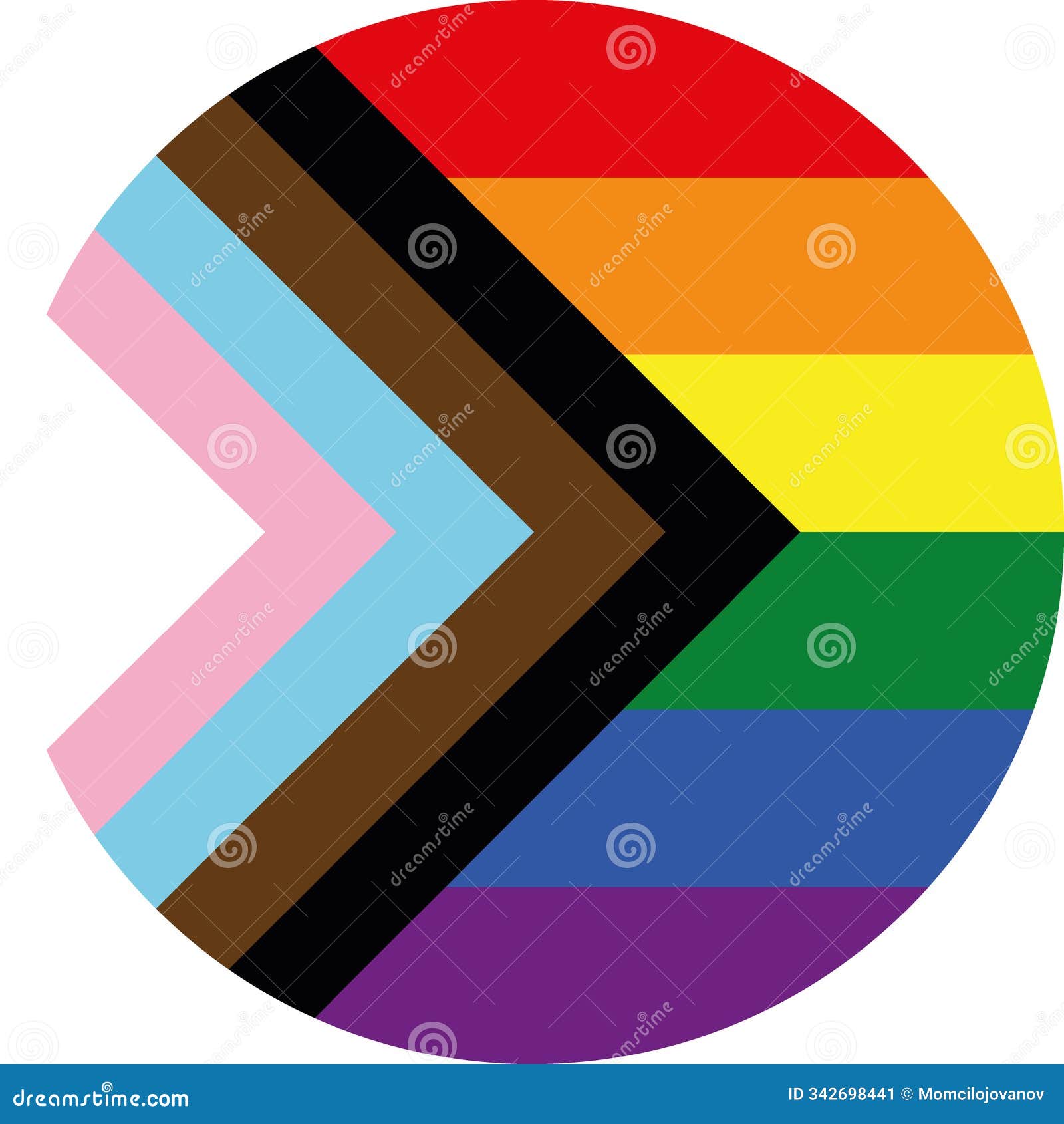 Circle Flag of the PROGRESSIVE PRIDE MOVEMENT Stock Vector ...