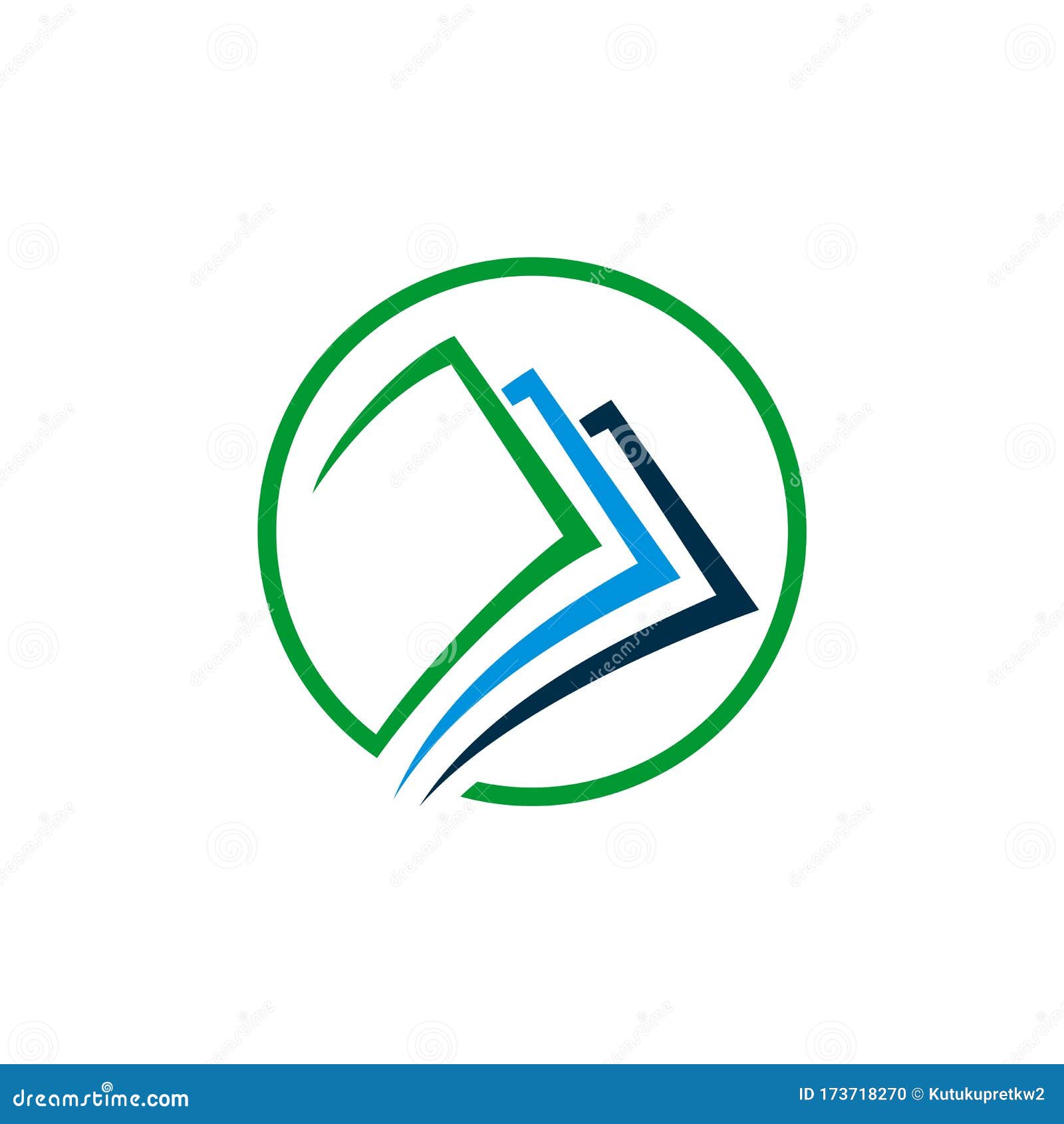 Circle Folded Paper Logo Template Illustration Design. Vector EPS 10 ...